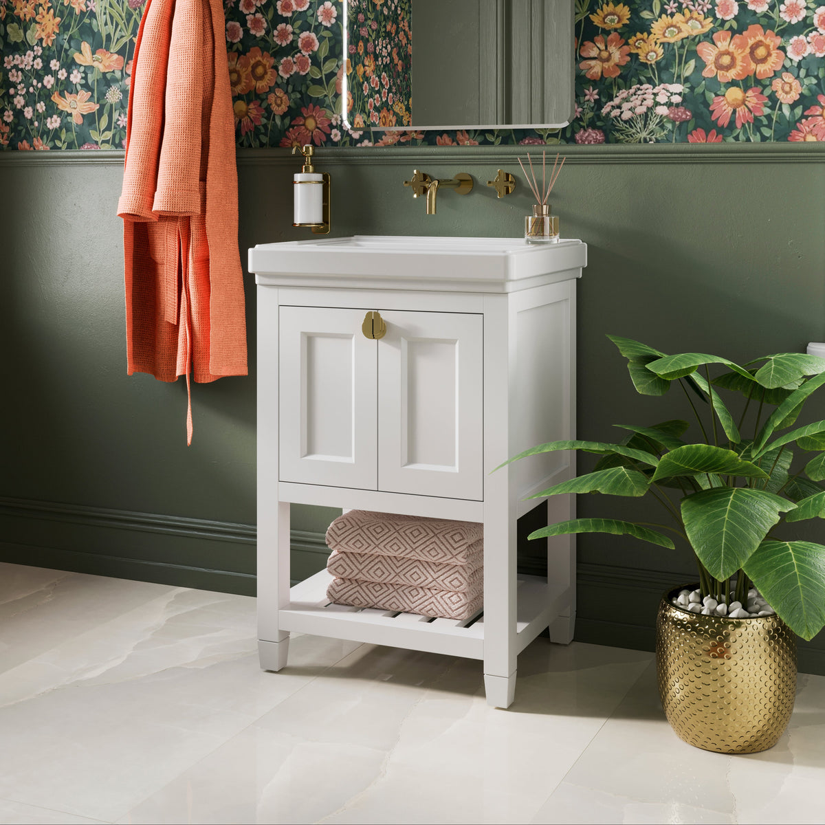 Burlington Riviera 2 Doors Floor Standing Vanity Unit With Basin ...