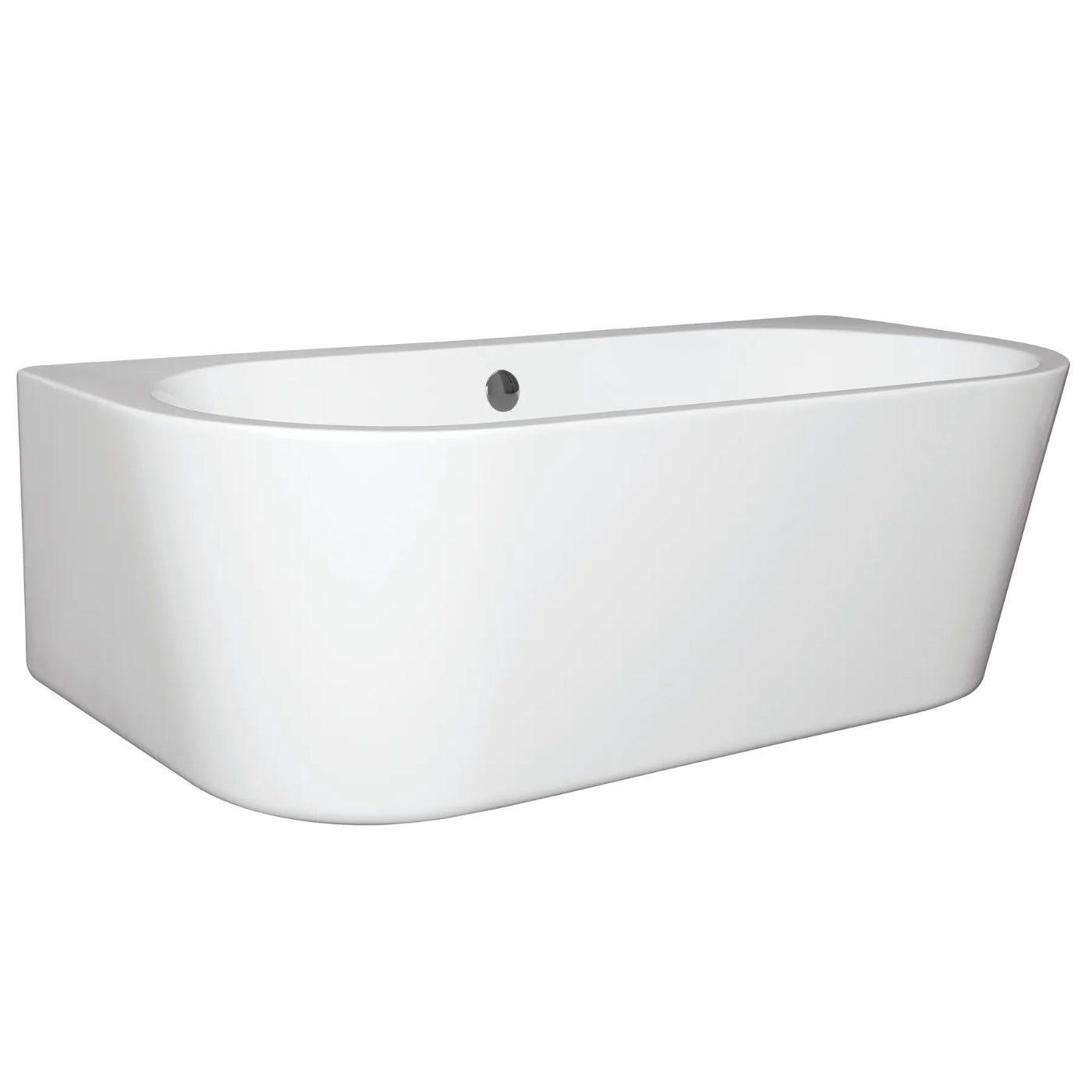 Bc Designs Ancora Double Ended Back To Wall Bath 1640mm X 760mm Gl — Bathroom Outlet