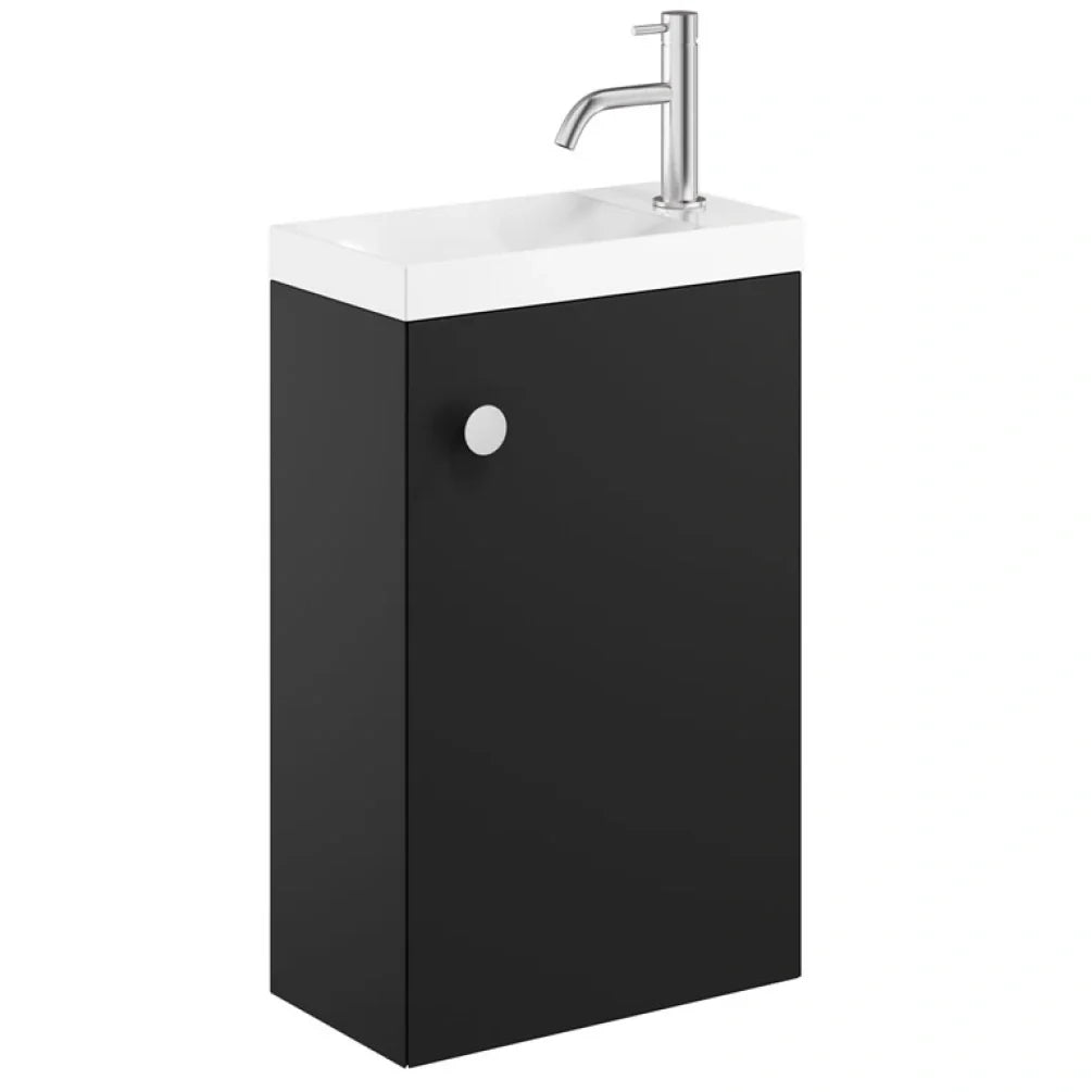 Crosswater Alo 1 Door Wall Hung Vanity Unit With Basin - 400mm Wide ...