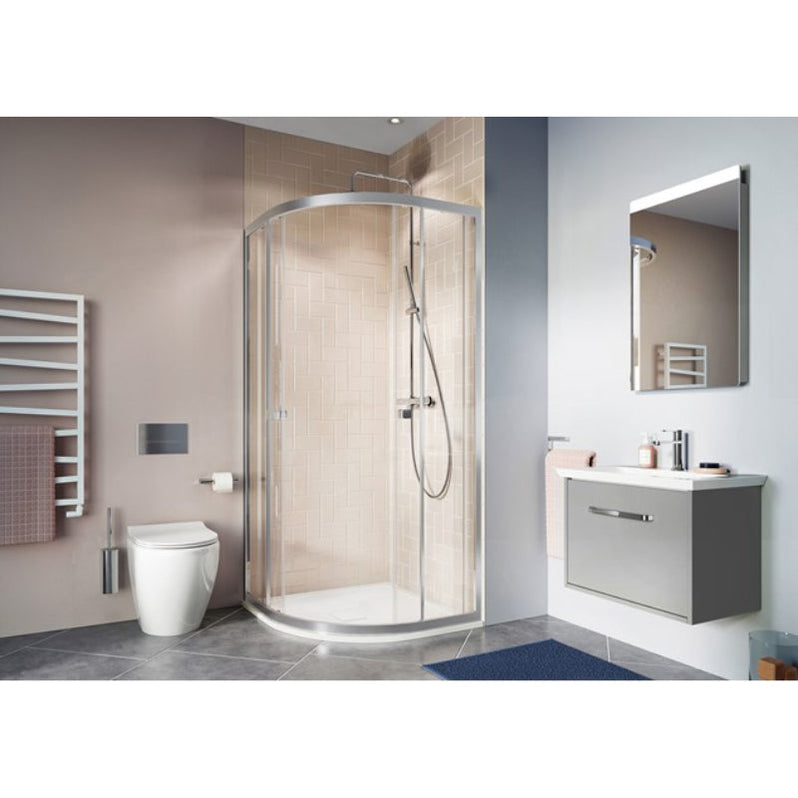 Crosswater Clear 6 Double Door Quadrant Shower Enclosure - Silver ...