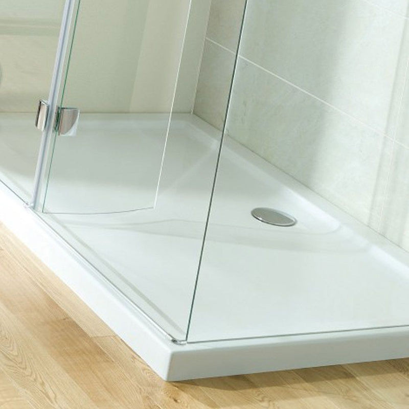Crosswater Rectangular Walk-In Shower Tray - White (Waste Sold Separat ...