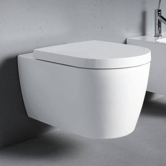 Duravit ME By Starck Wall Hung Toilet with Soft Close Seat — Bathroom ...