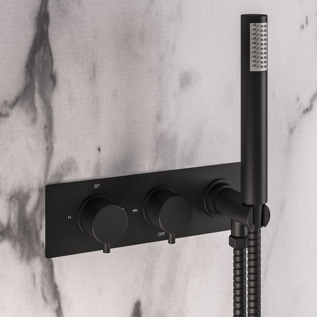 Eastbrook Meriden 2 Outlet Landscape Thermostatic Concealed Shower Val ...