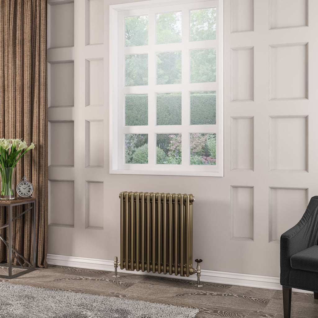 Eastbrook Rivassa 3 Column Vertical Designer Radiator - Bronze Effect ...