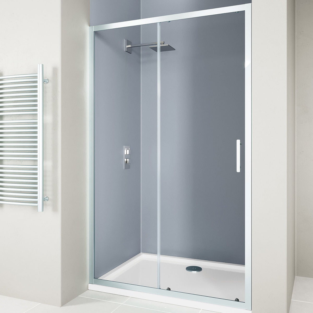 Flair Hydro Express 6mm Recessed Sliding Shower Door - Chrome ...