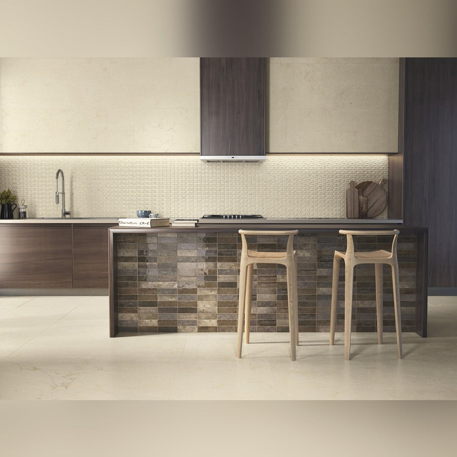 Lucca Isola Cream Rect Porcelain Tile 60x60 — Bathroom Outlet