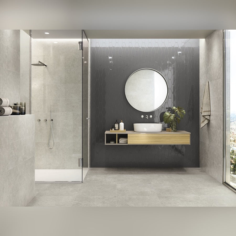 Lucca Opulenza Taupe Rect Porcelain Tile 60x60 — Bathroom Outlet