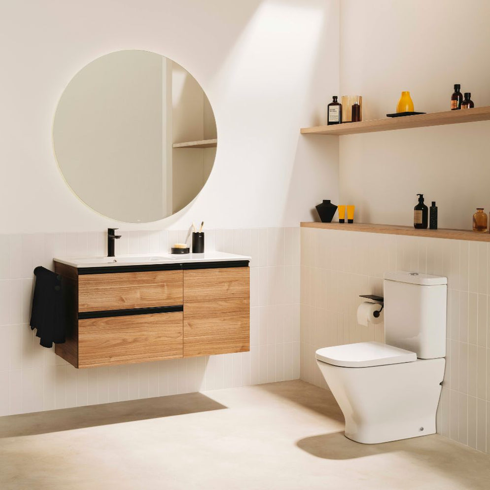 Roca The Gap Round Rimless Comfort Height Close Coupled Toilet with So ...
