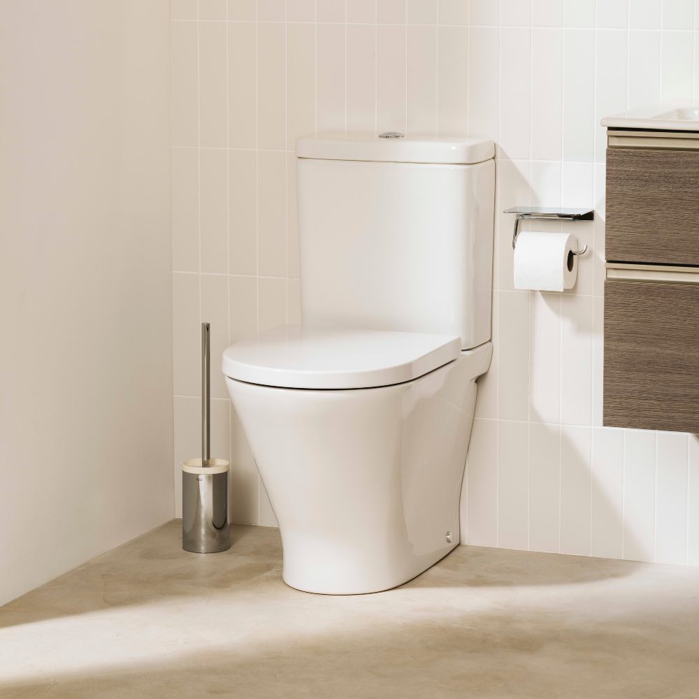 Roca The Gap Round Rimless Comfort Height Close Coupled Toilet with So — Bathroom Outlet