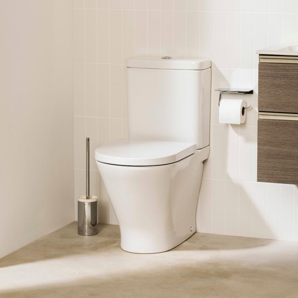 Roca The Gap Round Rimless Comfort Height Close Coupled Toilet with So ...