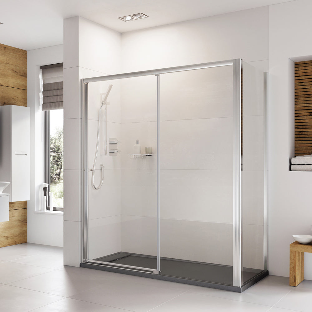 Roman Haven 6 Low Level Access Sliding Shower Door with Side Panel ...