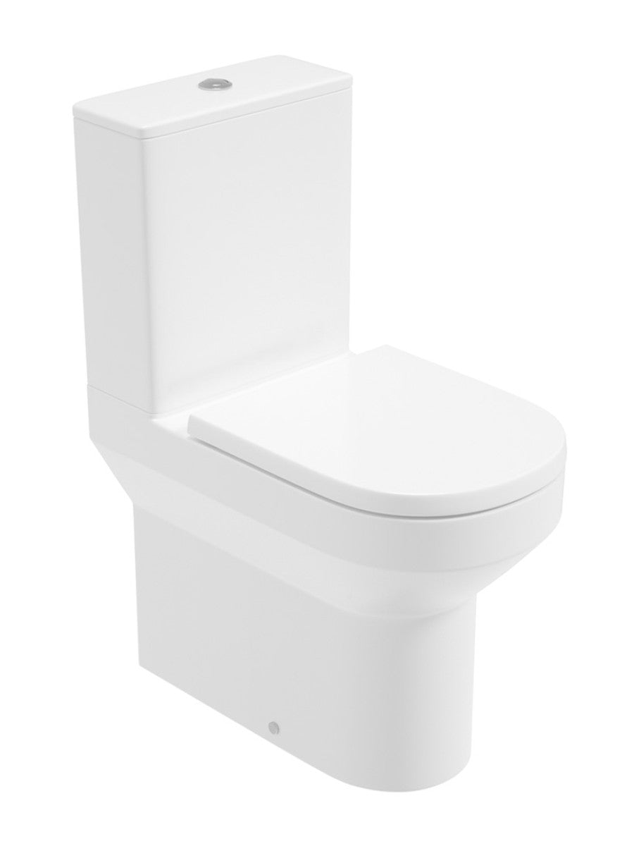 Sonas Base Rimless Comfort Height Close Coupled Toilet, Soft Close Sea ...