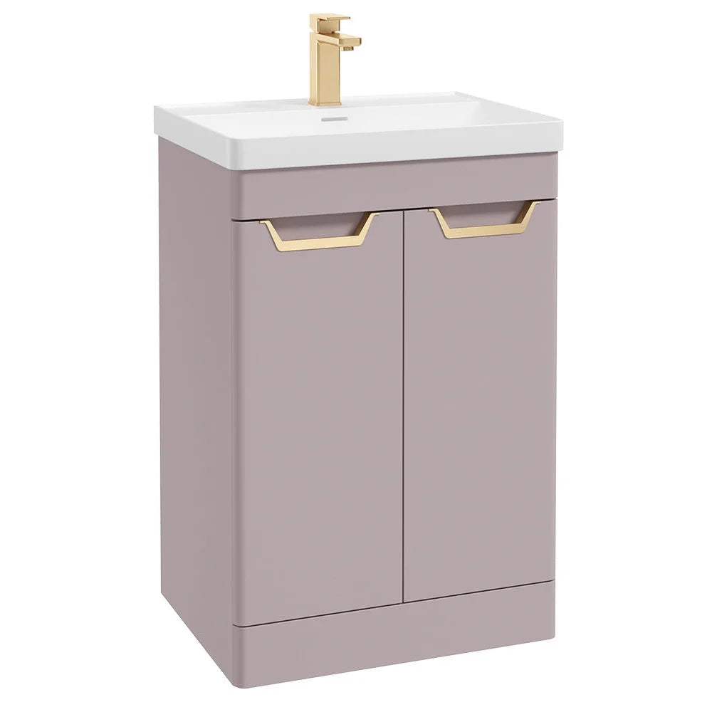 Sonas Freya 600mm 2 Door Floorstanding Vanity Unit With Basin And Hand ...