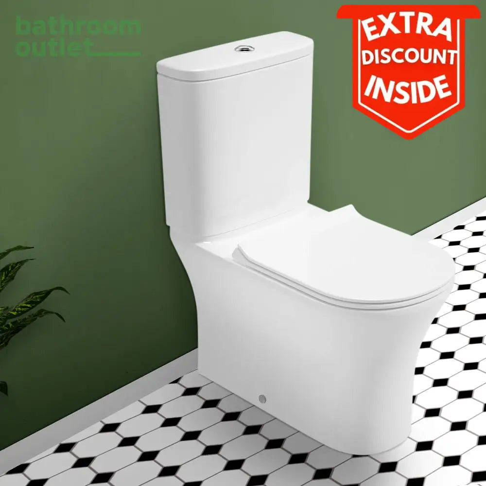Sonas Pena Rimless Fully Shrouded Close Coupled Toilet With Cistern An ...