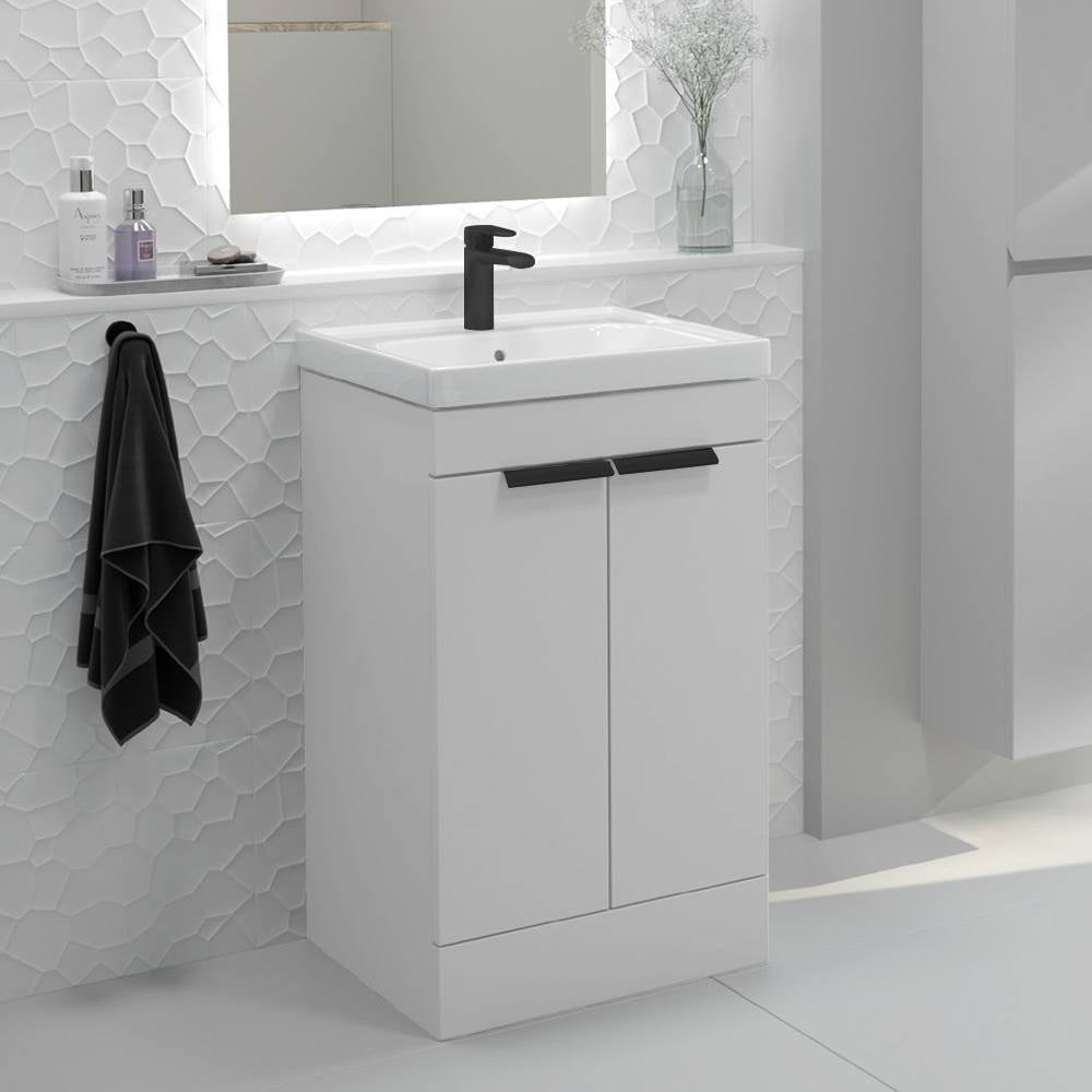 Sonas Stockholm 2 Door Floorstanding Vanity Unit With Basin — Bathroom ...