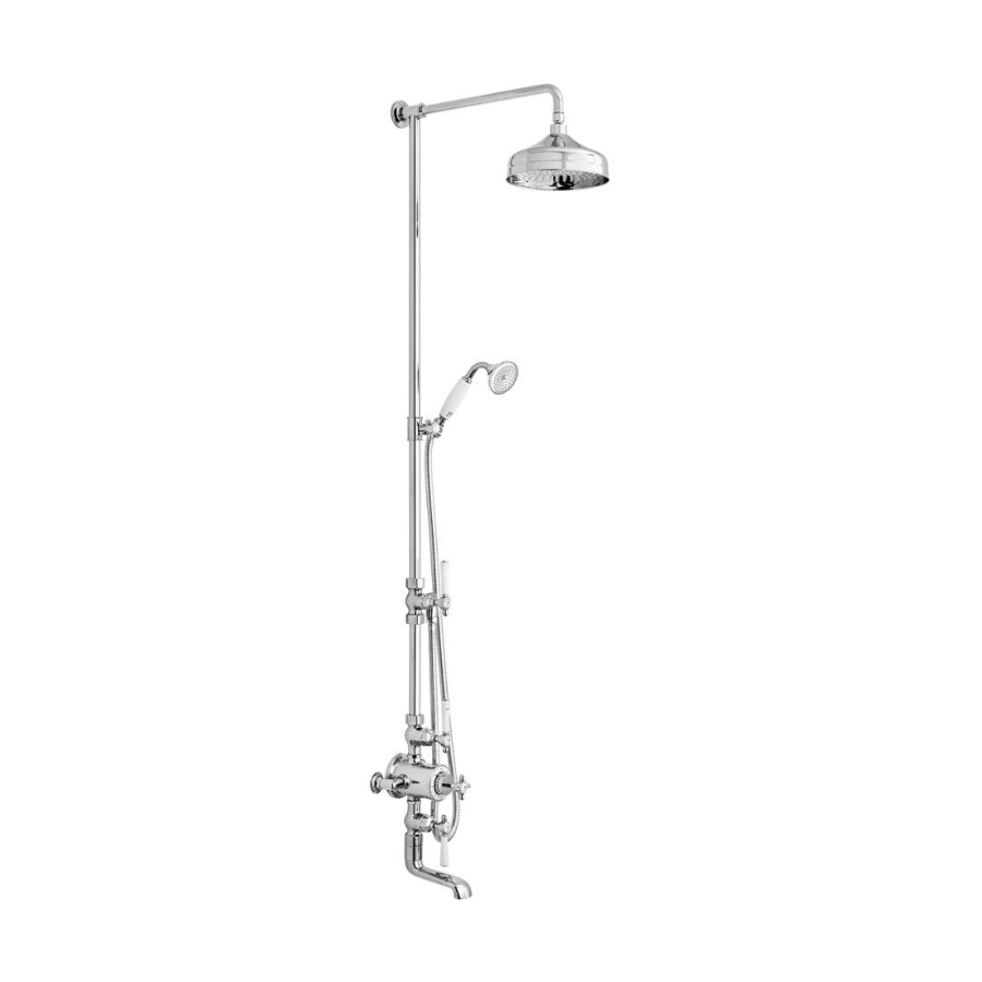 Vado Axbridge 3 Outlet Exposed Thermostatic Shower Column With Bath Sp ...